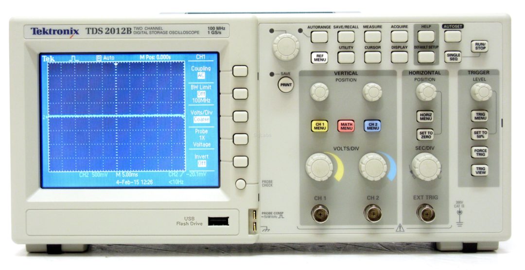 Tektronix Tds2012b 2ch 100mhz 1gsa S Digital Storage Oscilloscope