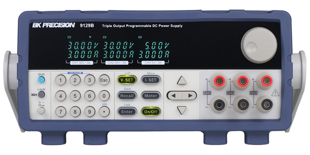 BK Precision 9129B (2)30V/3A, (1)5V/3A Triple Output Programmable DC ...